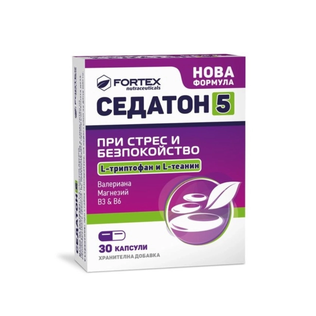 Fortex Седатон 5 при стрес и безпокойство 30 капсули - Продукти ...