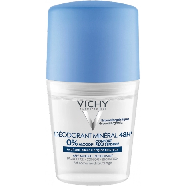 Vichy Mineral Дезодорант рол-он с 48 часа ефект против изпотяване без ...