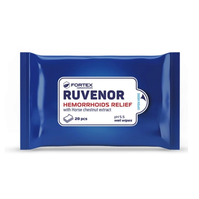 Fortex Рувенор мокри кърпички за хемороиди 20 бр - Продукти | Usmivka.bg